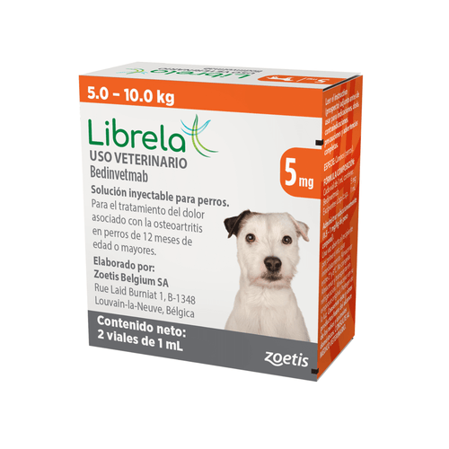 LIBRELA 5 MG (5 – 10 KG) X 1ML VLX2 – Mundo Mascotas Colombia